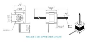 NEMA 14 Lead Screw Stepper Motors – ModuSystems