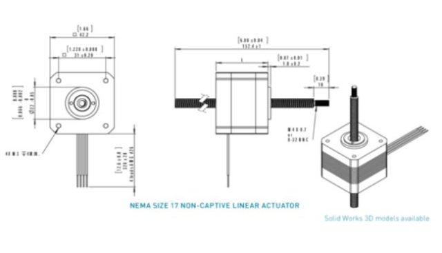 NEMA 17 Lead Screw Stepper Motors – ModuSystems
