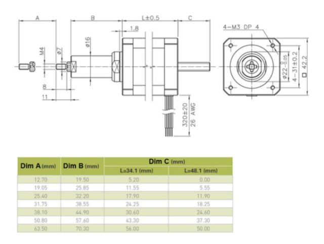 NEMA 17 Lead Screw Stepper Motors – ModuSystems