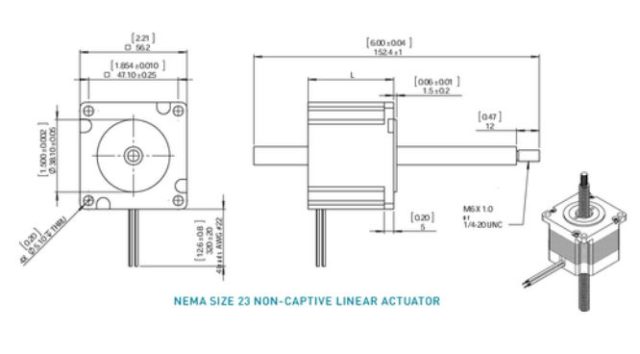 NEMA 23 Lead Screw Stepper Motors – ModuSystems