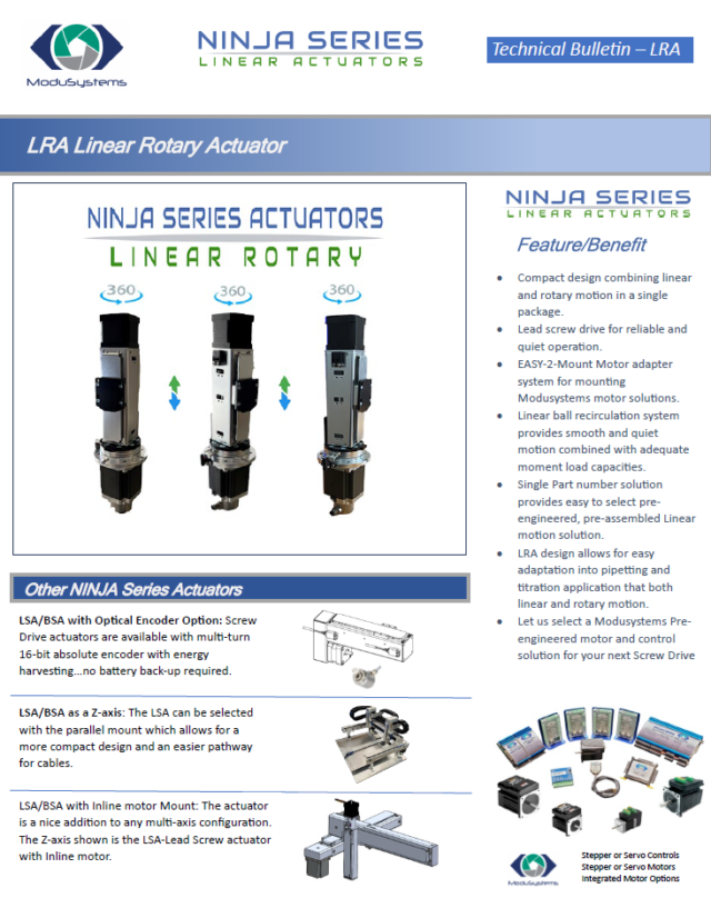 Linear Rotary Actuator – ModuSystems