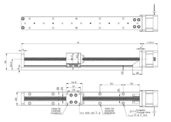 Lead Screw Driven Stages-NEMA14 – ModuSystems